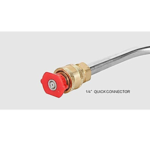 LOVHO Gutter Cleaner Attachment for Pressure Washer, Coupled with 1/4" Brass Quick Coupler x 1/4" Plug, 4000 PSI