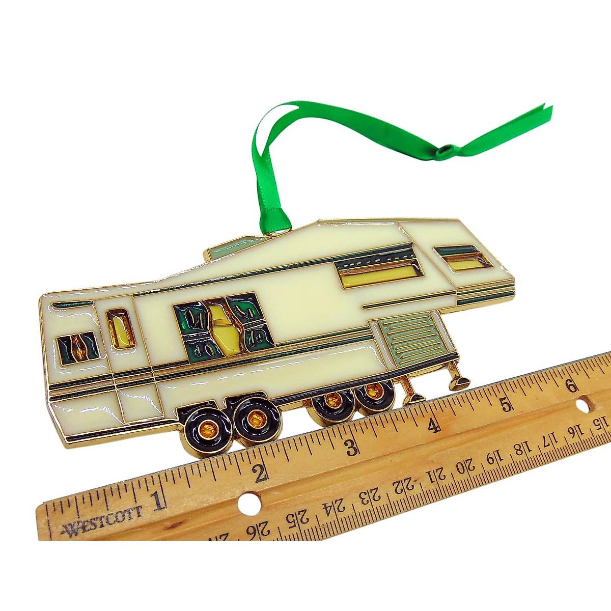 Camper Christmas Tree Ornament Holiday Decoration Fifth Wheel Camping Decor, 6 inch