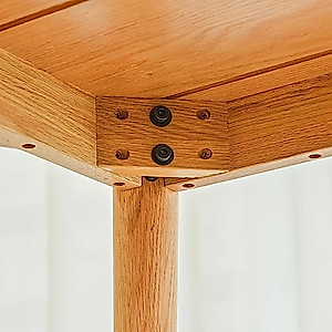 Cttasty Dining Table, Solid Wood Small Modern Round Dining Room Table with Oak Finish for 2, Small Dining Table 31.5 L x 31.5 W x 29.5 H in Inches (Natural)