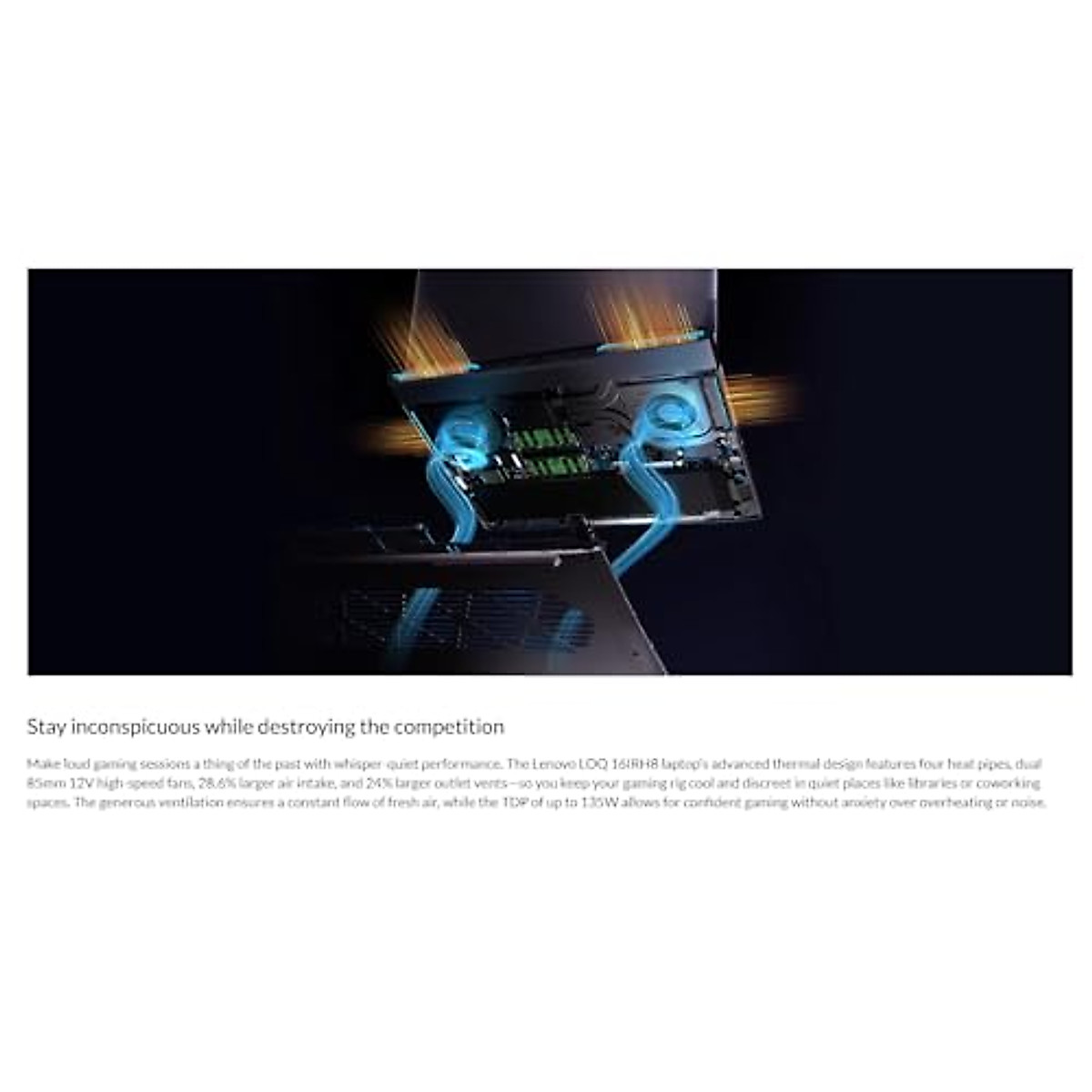 Lenovo LOQ 16" 144Hz WUXGA Gaming Laptop, GeForce RTX 4050, Intel Core i5-13500H, 64GB DDR5 RAM, 2TB PCIe SSD, Webcam, Backlit Keyboard, RJ-45, Wi-Fi 6, Windows 11 Home, Grey