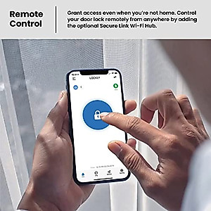 Lockly Flex Touch Smart Lock - Secure Keyless Entry with Fingerprint Recognition, Bluetooth Connectivity, and Smartphone Control - Enhanced Home Security Solution (PGD7YSN, Satin Nickel)