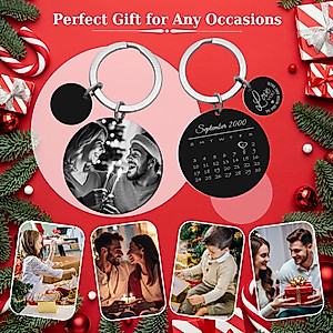 Queenberry Custom Keychain with Picture Personalized Photo Gift for Boyfriend Girlfriend