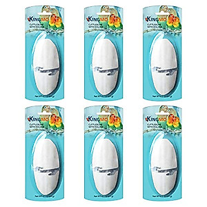 Jmxu's 5"-5.5" Bird Cuttlebone for Parakeets, Cuddle Bone with Metal Holder, Chewing Cuttlefish Bone for Sharp Beaks, Natural Birds Calcium Suitable for Parrots Cockatiels Budgie(6 Pack)