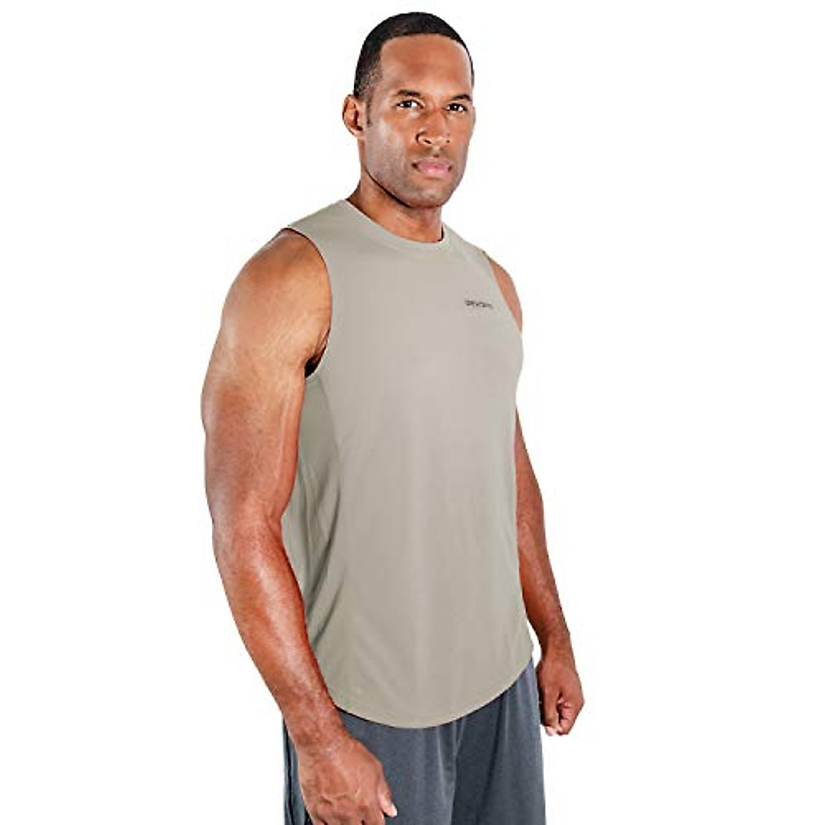 DEVOPS 3 Pack Men's Muscle Shirts Sleeveless Dri Fit Gym Workout Tank Top (X-Large, Black/Navy/Gray)