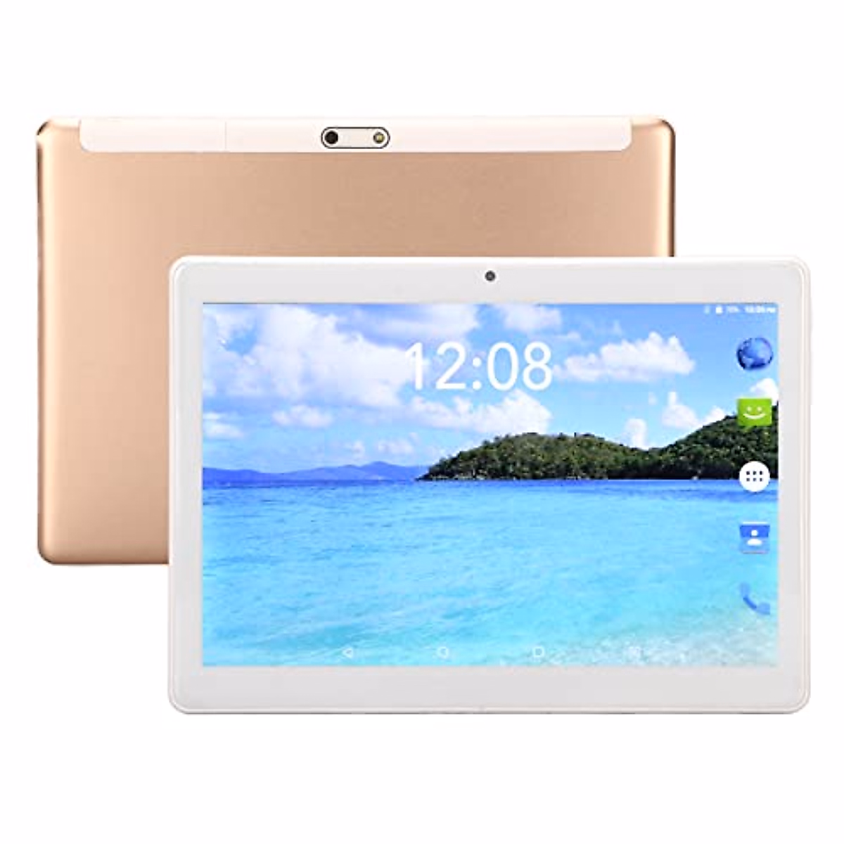 CHICIRIS 10.1 Inch HD Tablet, 2GB RAM 32GB ROM MT6753 Chip Dual Sim Dual Standby HD Tablet Multifunctional 3 Card Slot Design 10.1inch IPS Screen for Learning for Work (US Plug)