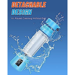 Personal Blender with USB Rechargeable Mini Fruit Juice Mixer, Mini Portable Blender for Smoothies and Shakes Mini Juicer Cup Travel 380ML