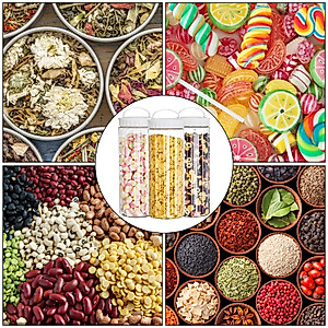 Lawei 4 Pack Clear Plastic Jars with Lids - 50 Oz Tall Clear Empty Plastic Jars Plastic Food Storage Jars for Food & Home Storage