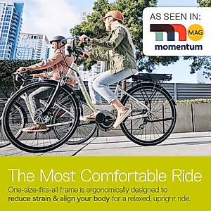 Electric Bike, Delta Cycle rDrive Ebike - 396Wh Lithium-Ion Battery, 55 Miles On A Single Charge - 7 Speed Shimano Gear System, Front & Rear V-Brakes - Safety Lights, Storage Rack & Kickstand