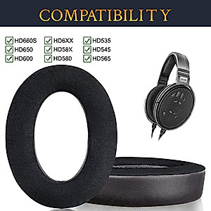 SOULWIT Cooling-Gel Earpads Cushions Replacement for Sennheiser HD650, HD660 S, HD600, HD6XX, HD58X, HD580, HD565, HD545, HD535 Headphones, Ear Pads with Noise Isolation Foam, Added Thickness