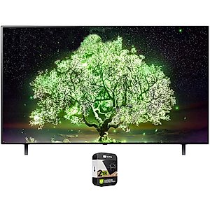 LG OLED65A1PUA 65 Inch A1 Series 4K HDR Smart TV with AI ThinQ Bundle with Premium 2 YR CPS Enhanced Protection Pack