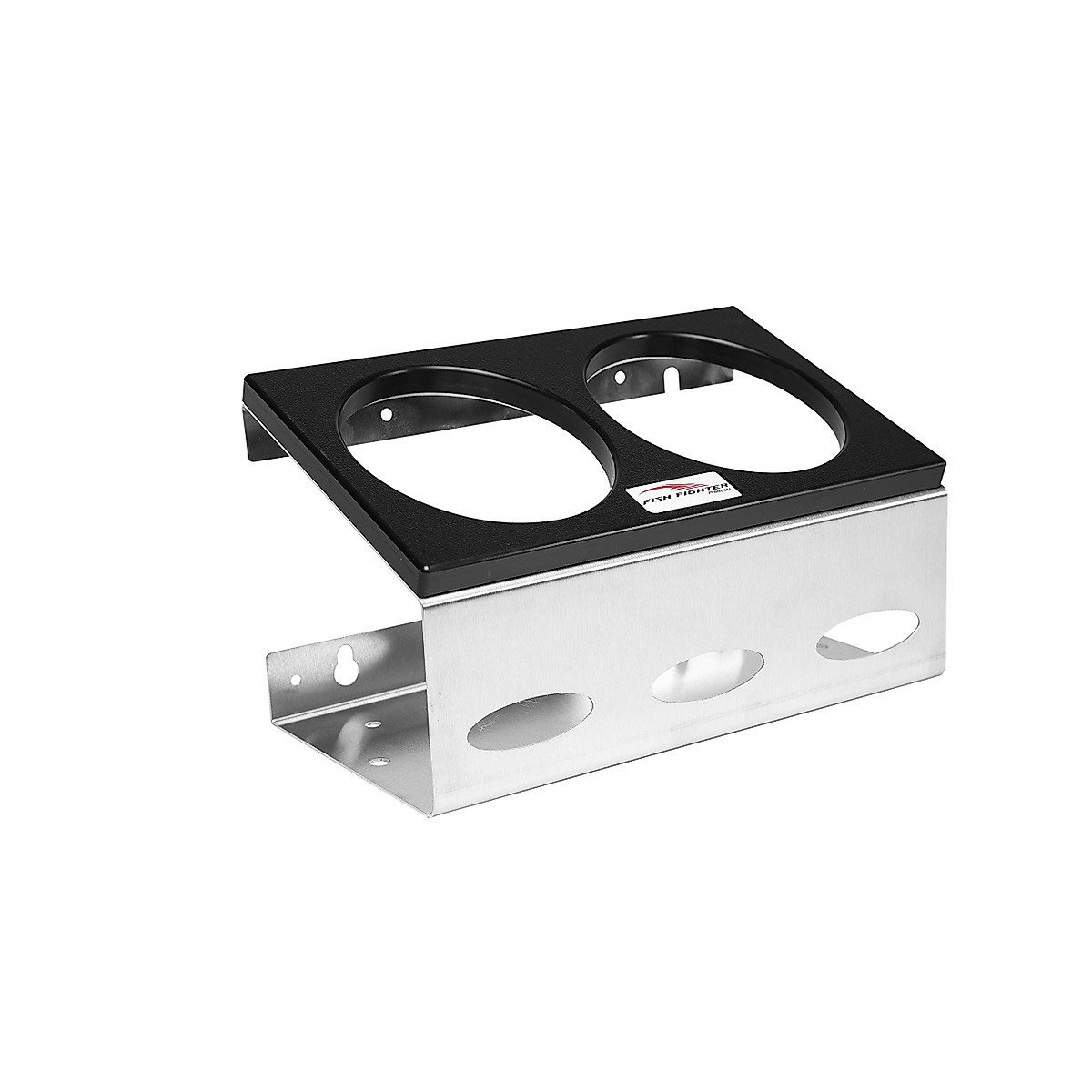 Fish Fighter Camping Propane Tank Holder | Mini Propane Bottle Rack - 2 Bottle Holder | Wall Mounted - Holds Two 16oz Propane Tanks