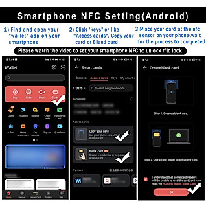 RFID Electronic Cabinet Lock, Smart NFC Drawer Locks, Hidden Card Lock for Wooden Cabinet Cupboard Drawer Furniture