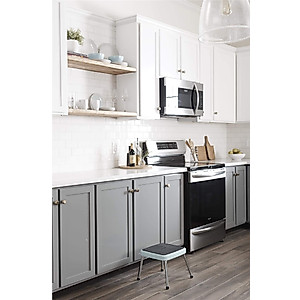 COSCO Stylaire Retro 1-Step Steel Step Stool, Teal