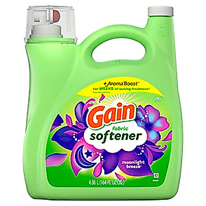 Gain Liquid Fabric Conditioner, Moonlight Breeze Fabric Softener, 190 loads, 164 fl oz