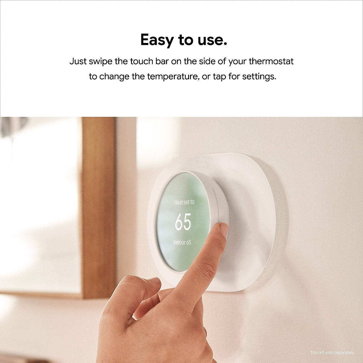 Google Nest Thermostat - Smart Thermostat for Home - Programmable WiFi Thermostat - Compatible with Alexa - Snow (Open Box)