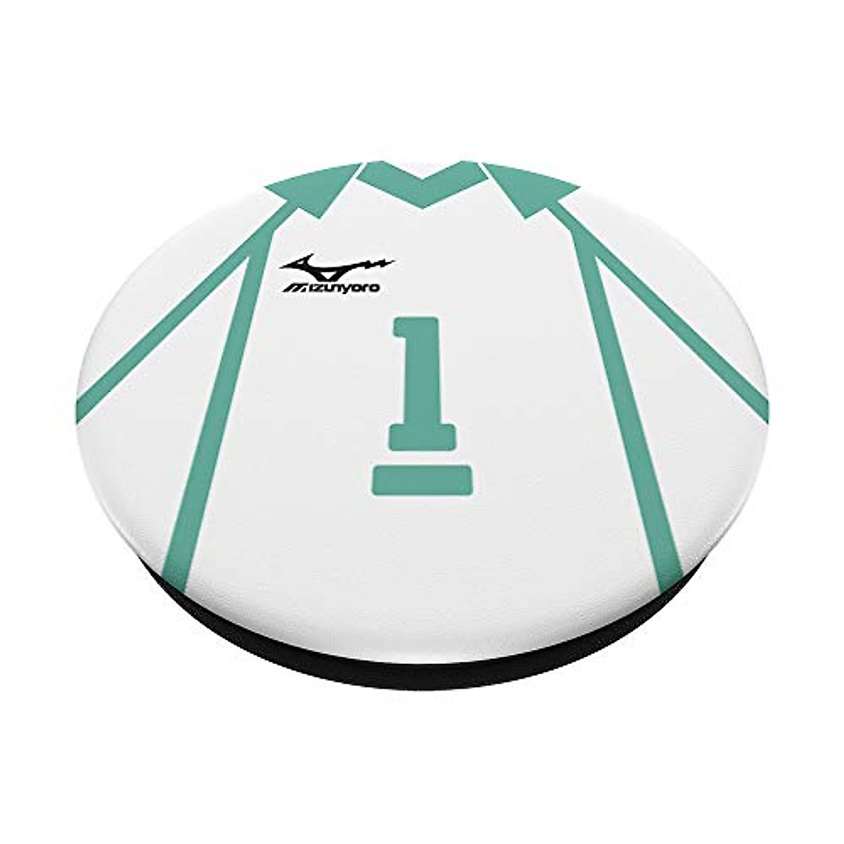 #1 Teal Blue Castle Team Jersey Volleyball Anime Fly Banner PopSockets ...
