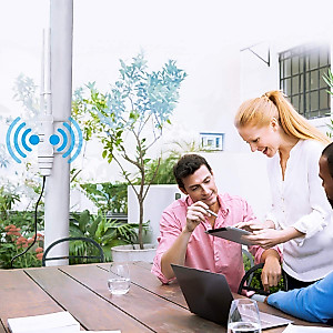 Dual Band 2.4+5GHz 600Mbps Outdoor WiFi Range Extender, WAVLINK-WN570HA1 3 in 1 Wireless PoE Access Point AP (CPE)/ Exterior Router/Repeater Internet Amplifier Network Signal Booster in 2 Antennas
