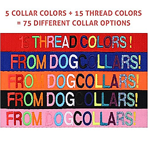 GoTags Personalized Dog Collar, Custom Embroidered Pet ID Dog Collar with Pet Name and Phone Number, Adjustable with Quick Release Snap Buckle