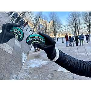 Vagabond Heart Chicago Illinois PVC Fridge Magnet - Chicago Bean Souvenir