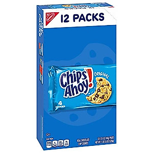 CHIPS AHOY! Original Chocolate Chip Cookies, 48 Snack Packs (4 Cookies Per Pack, 4 Boxes)
