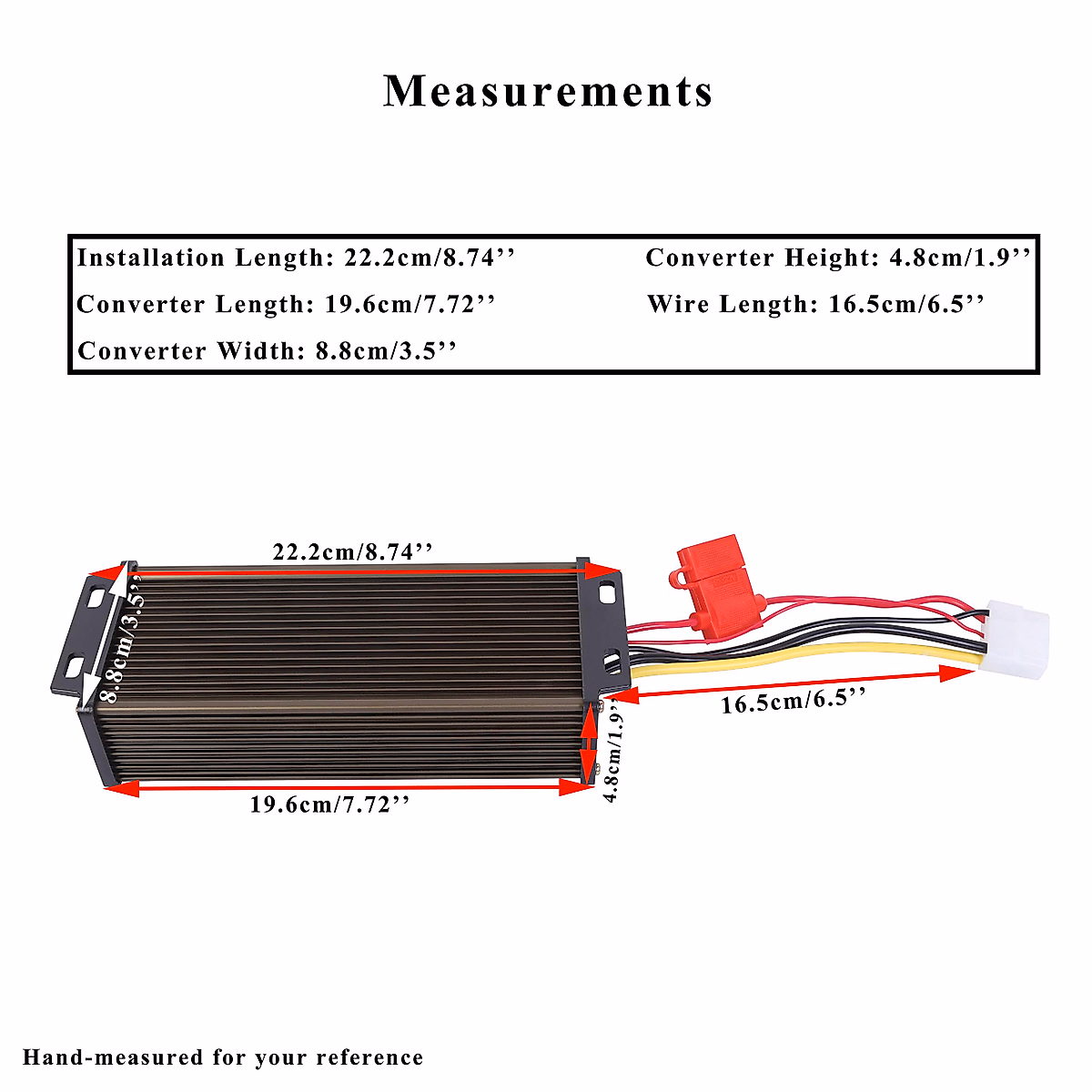 Pro Chaser DC-DC 72V 60V 48V Volt Voltage to 12V Step Down Voltage Reducer Regulator 360W 30A for Scooters & Bicycles Golf Cart (30A 360W)