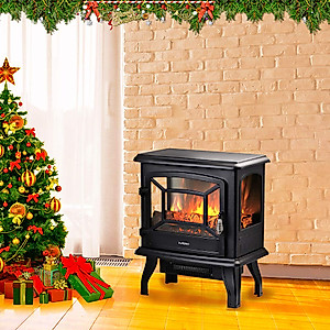 TURBRO Suburbs TS20 Electric Fireplace Infrared Heater, 20" Freestanding Fireplace Stove with Realistic Dancing Flame Effect - CSA Certified - Overheating Safety Protection - Easy to Assemble - 1400W