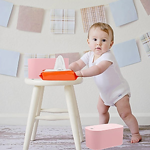 Car Wipe Warmer Baby Wipe Warmer Heater Dispenser Diaper Wipe Box Case Container for Home Hotel Car Pink Diaper Wipe Warmer