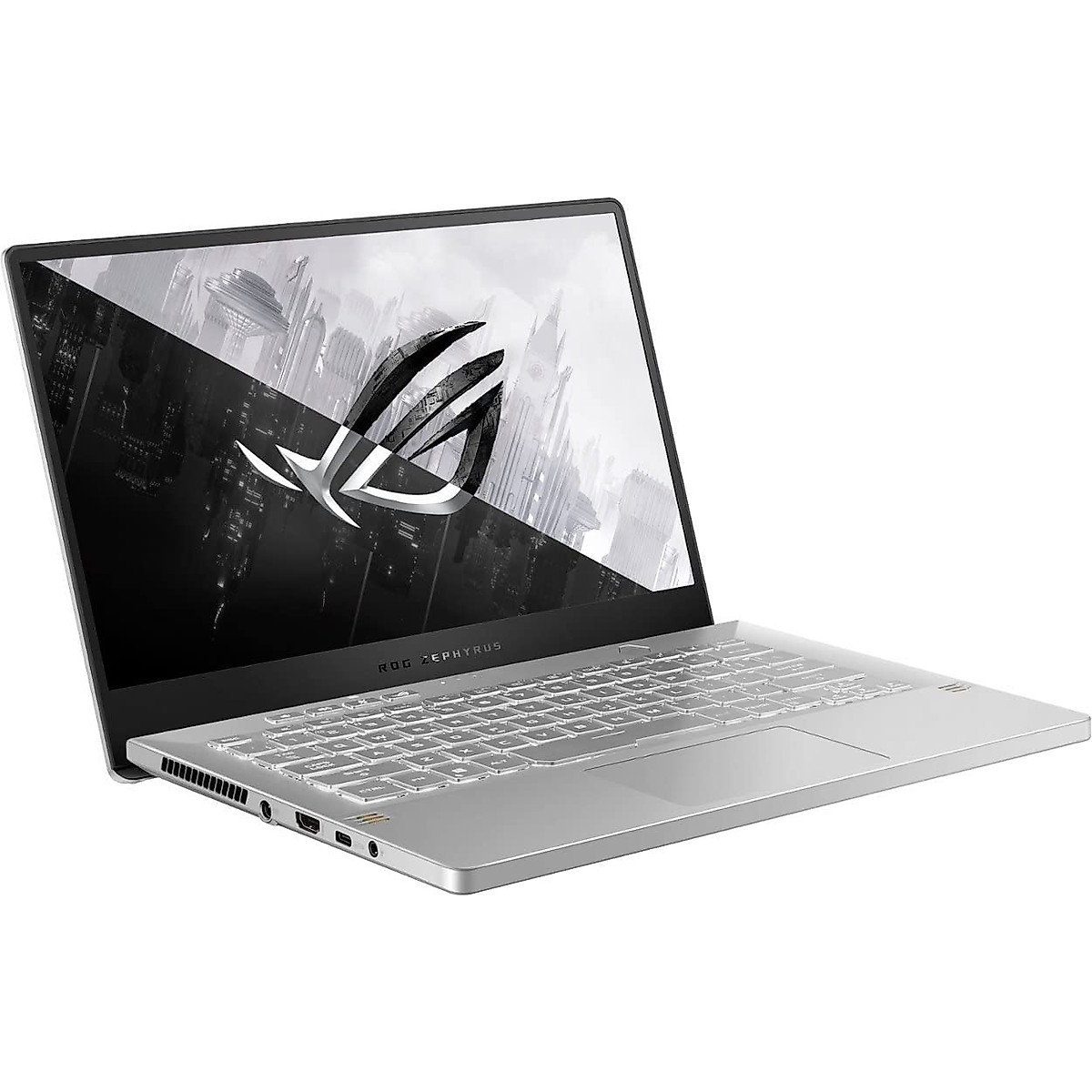 ASUS ROG Zephyrus 14 inches FHD（1920x1080） 144Hz Display, Gaming Laptop, AMD Ryzen 7 5800HS, 16GB RAM, NVIDIA GeForce RTX 3060, 1TB SSD, Backlit KB, Wi-Fi6, HDMI, Win11, Moonlight White, W/GaLiMu
