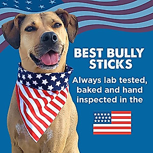 Best Bully Sticks 12 Inch All-Natural Bully Sticks for Dogs - 12” Fully Digestible, 100% Grass-Fed Beef, Grain and Rawhide Free | 12 Pack