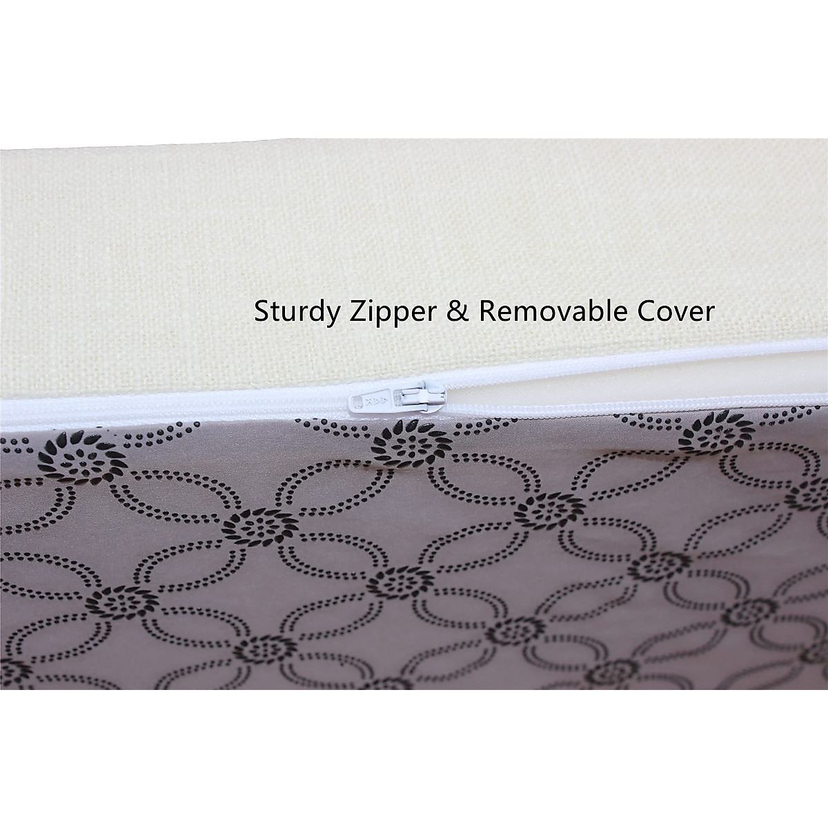 Ginsimar Custom Cushion Indoor/Outdoor, Bench Pad, Bay Window Cushion, Chair Pads, Sofa Cushion, Window Seat Pad (White,17.7"x17.7"x4")