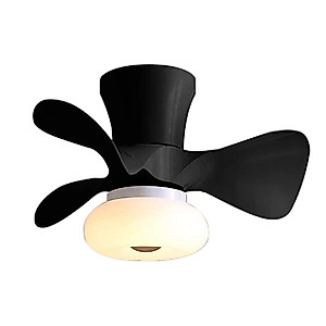 SEYFI Kids Bedroom Ceiling Fan with Light Reversible with Remote Control 6 Speeds Led Dimmable Fan Ceiling Light 64W with Timer Modern T Ceiling Fan Light