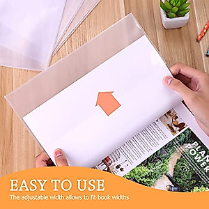 STOBOK 5pcs Transparent Book Covers Notebook Covers Textbook Protection Covers Book Covers Reusable Notebook Slipcases for School Books