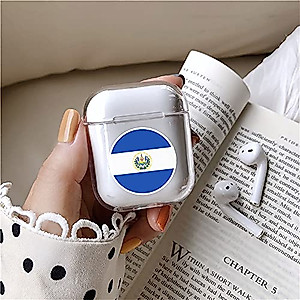 Country El Salvador Clear Silicone case Compatible with Apple AirPods 1 2 Pro AirPod Gel Clear TPU Protective Cover Skin SN1 (AirPods 1/2)