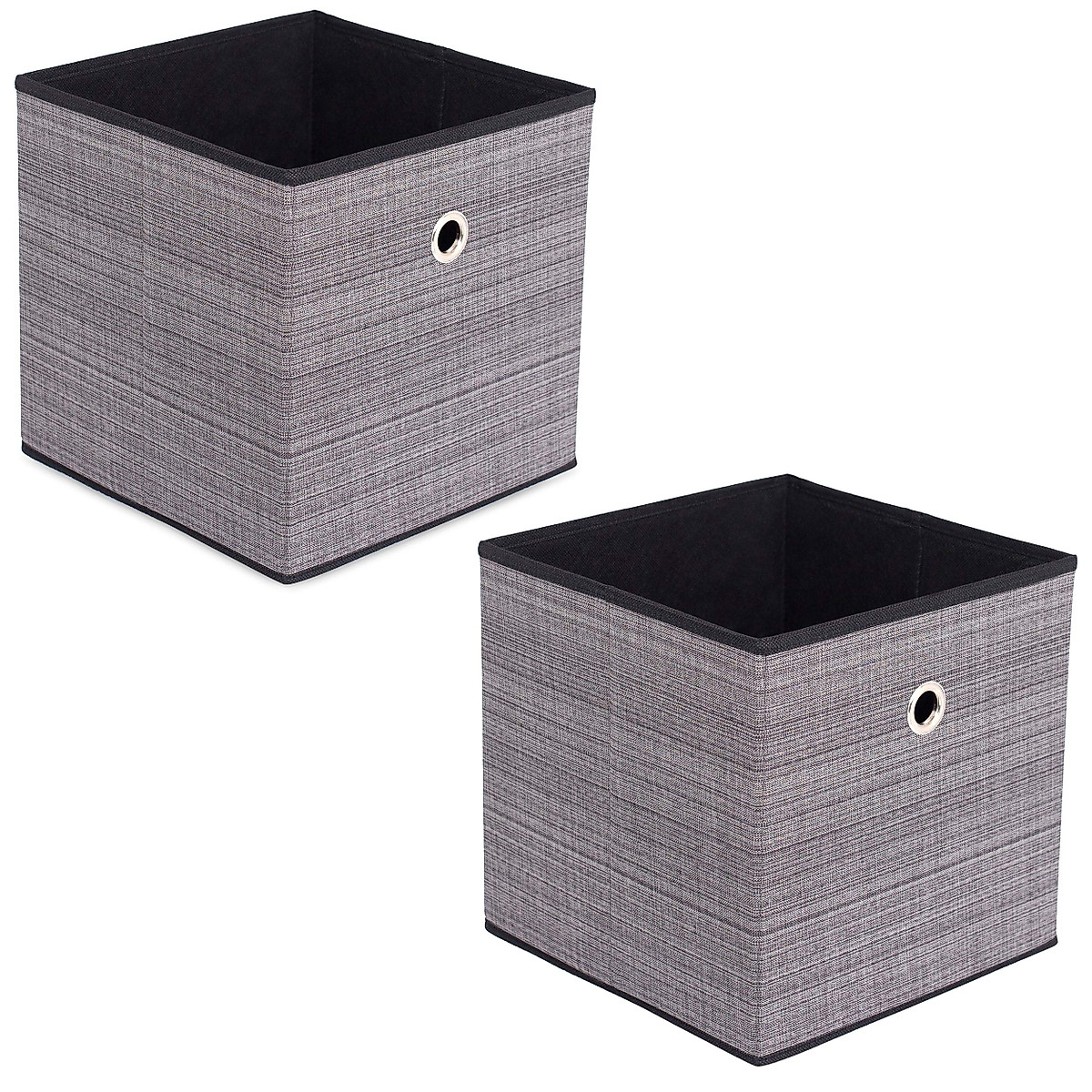 Internet's Best Canvas Storage Bin - 2 Pack - Grey - Box Container