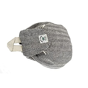 Hemp small bag for women Girls Light Weight Eco Friendly Small cute backpack Bag for everyday lives (Gray)