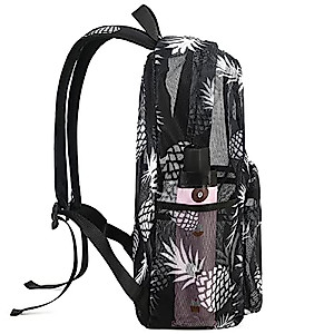CAMTOP Mesh Backpack for Girls Semi-TransparentSee Through Sturdy Bookbag Casual Daypack for School Beach Swim Work Gym