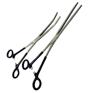 German Stainless Curved + Straight Forceps, Hemostat Forceps clamp 10" (Cynamed Brand) … … … …
