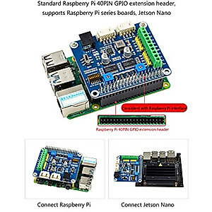 Stepper Motor HAT for Raspberry Pi 4B/3B+/2B/B+/Zero/W/WH/and Jetson Nano,DRV8825 Motor Controller Drives Two Stepper Motors, Up to 1/32 Microstepping,Use for 3D Printer,Sculpturing Machine etc