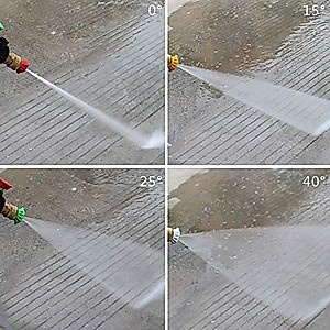 Sooprinse High Pressure Washer Gun,3000 PSI Max with 5 color quick connect Nozzles M22 hose connector 3.0 TIP