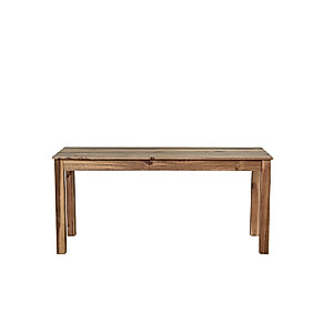 LUMISOL 6 Piece Patio Conversation Furniture Set, 6-Piece Outdoor Table Set with 4 Chairs and 1 Bench for 6 Persons, Acacia Wood Outdoor Table and Chair Set for Patio Balcony Backyard, Natural Wood