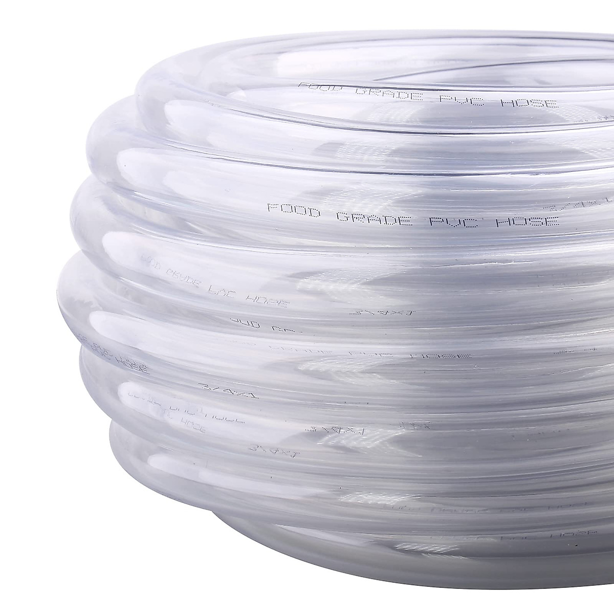 DERNORD PVC Tubing 3/4"ID X 1"OD Flexible Clear Vinyl Hose 50 Feet for Food Grade