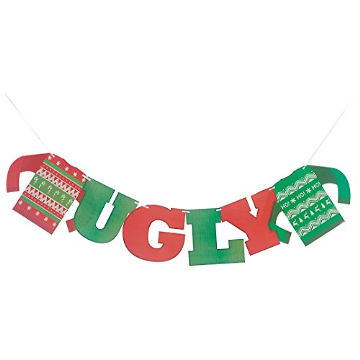Beistle Ugly Sweater Streamer Party Supplies, 11.25"x6', Red/Green