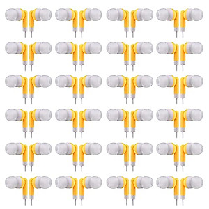 CN-Outlet Wholesale Bulk Earbuds Headphones 100 Pack for iPhone, Android, MP3 Player (Yellow)