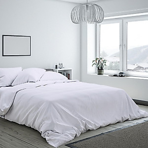 Bunny's Home King/California King Duvet Cover Set White 3 Pc Cooling Duvet Cover with Pillowcases 800 Thread Count Egyptian Cotton Comforter Cover Duvet Insert with Corner Ties Zipper Closure