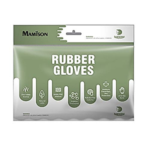 DABOGOSA Mamison 2 Pairs Reusable Waterproof Household Dishwashing Cleaning Rubber Gloves, Non-Slip Kitchen Glove(Medium)