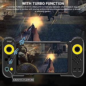 arVin Mobile Gaming Controller for iPhone Android Gamepad with Turbo, 3.5mm Audio Converter, Wireless Game Joystick for iPhone 14/13/12/11/X, iOS, iPad, Samsung Galaxy, TCL, Tablet, PC, Call of Duty