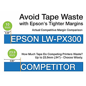 LABELWORKS Epson LW-PX300VP Industrial Label Maker Complete Kit - with Accessories, Sticker Labels, Magnetic Tape Compatible, Only Uses 203 & 205 Shrink Tube Tapes, Portable Handheld Printer