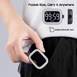 INKBIRD Visual Magnetic Timer with LED Backlit Display with Rechargeable Battery, Adjustable Volume& Countdown/up Clock for Reading, Studying, Fitness and Cooking