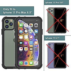 PunkCase iPhone 11 Pro Max Case [Spartan Series] Clear Rugged Heavy Duty Cover W/Built in Screen Protector | Ultra Slim 360 Full Body Protection Compatible W/Apple iPhone 11 Pro Max [Black]