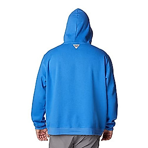 Columbia Men's PFG Triangle II Hoodie, Vivid Blue/White, Large